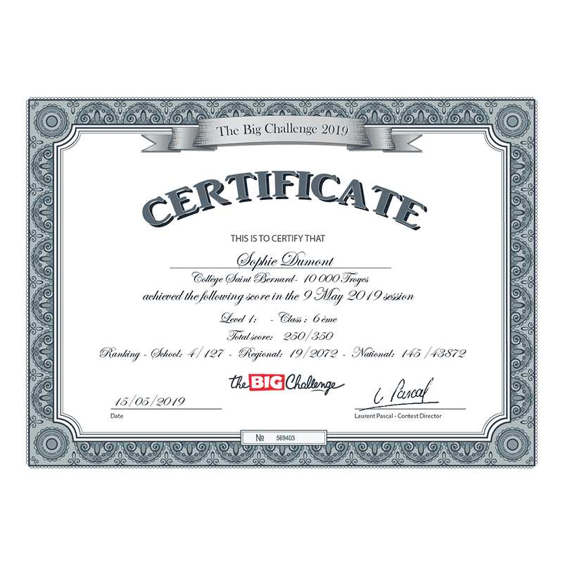 Lots Elèves - The Big Challenge - France